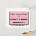 White House Pink Slip for Trump You're Fired Postcard | Zazzle