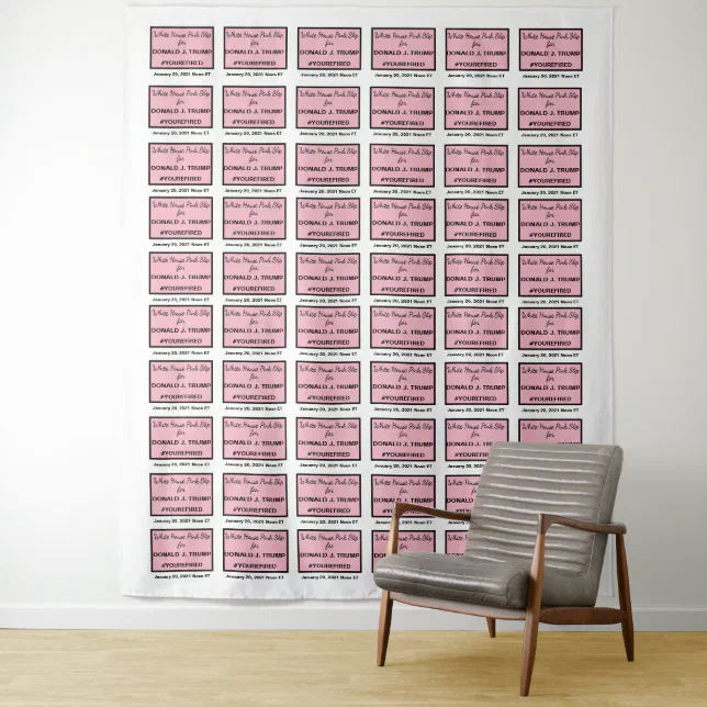White House Pink Slip Trump Selfie Photo Backdrop | Zazzle