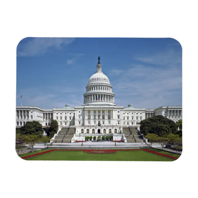 White House US Capitol Building Washington DC Magnet | Zazzle