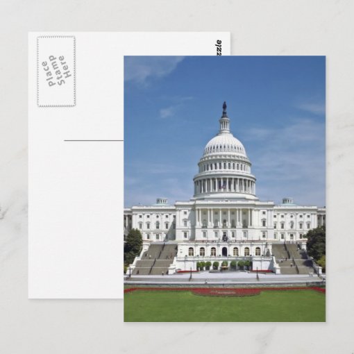White House US Capitol Building Washington DC Postcard | Zazzle