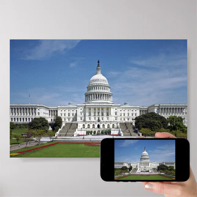 White House US Capitol Building Washington DC Poster | Zazzle