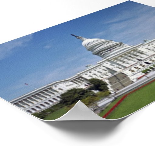 White House US Capitol Building Washington DC Poster | Zazzle