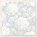 White Hydrangea Botanical Painting Glass Coaster | Zazzle