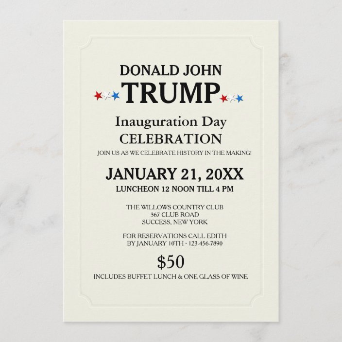 White Inauguration Invitation | Zazzle.com