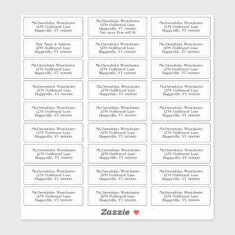White Individual Mailing Address Labels | Zazzle