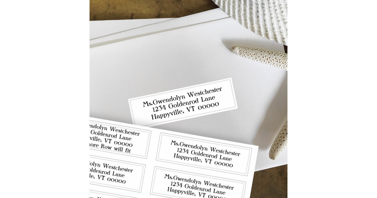 White Individual Mailing Address Labels | Zazzle