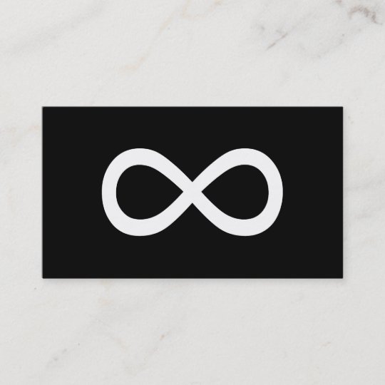 White Infinity Symbol Business Card | Zazzle.com