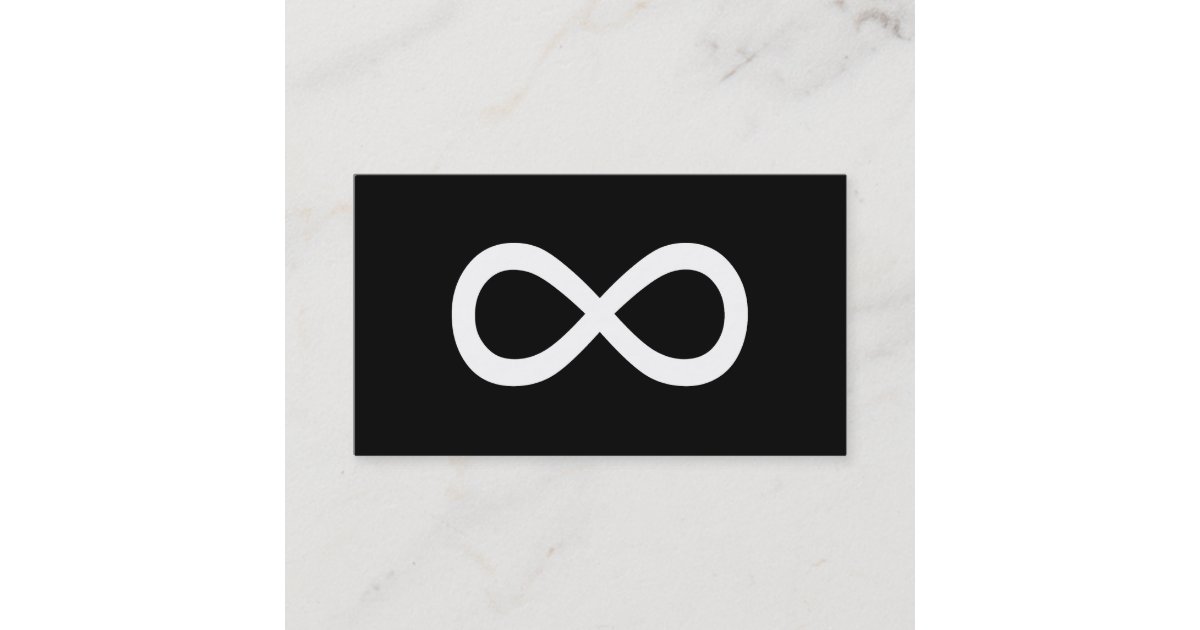 White Infinity Symbol Business Card | Zazzle
