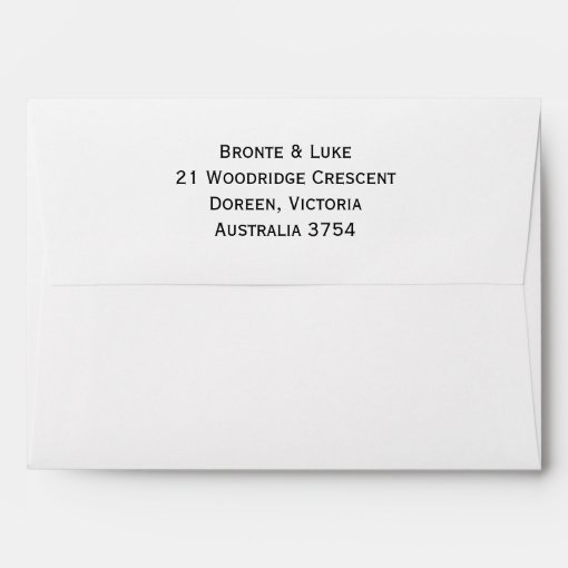 White Invitation Envelope with a White Love Liner | Zazzle