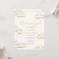 White Ivory Heaven Sent Baby Shower Party Invitation | Zazzle