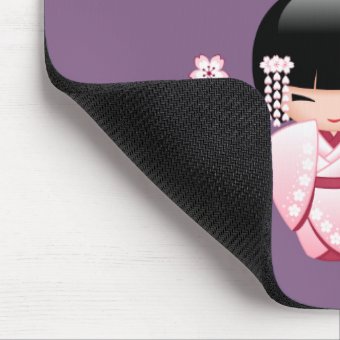 White Kimono Kokeshi Doll - Japanese Geisha Girl Mouse Pad | Zazzle