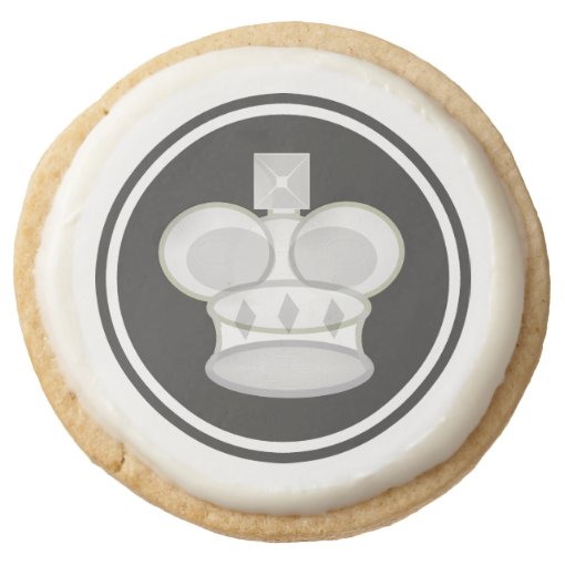 White King Chess Piece Round Shortbread Cookie | Zazzle