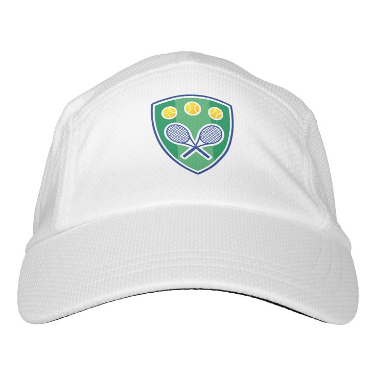 White knit tennis hats for pro players and coach | Zazzle