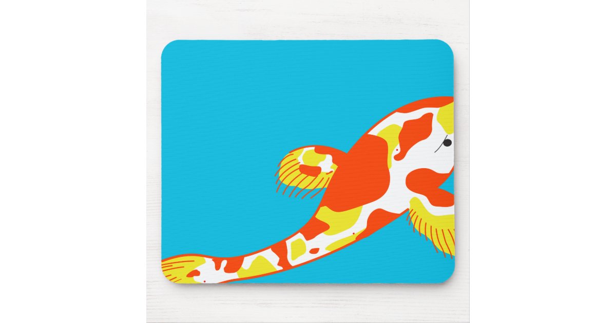 White Koi Fish Mouse Pad | Zazzle