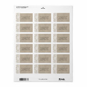 White Lace and Burlap Address Labels | Zazzle