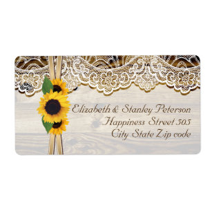 Sunflower Labels | Zazzle