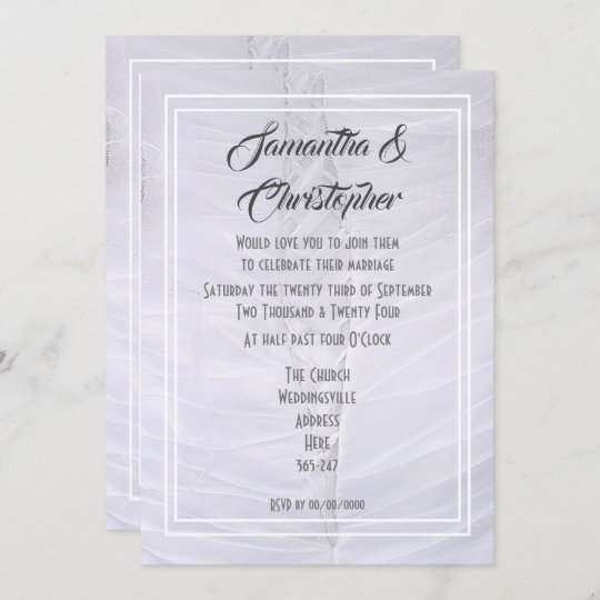White lace wedding dress invitation | Zazzle.com