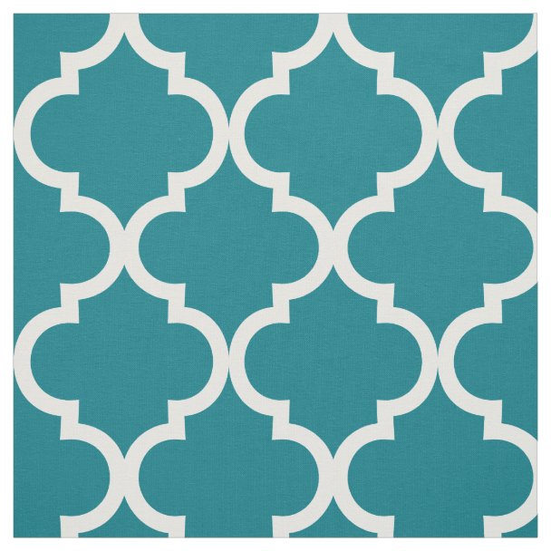 Yellow Moroccan Quatrefoil Fabric | Zazzle
