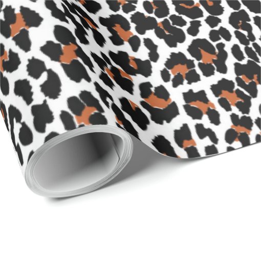 White Leopard Skin Print Wrapping Paper | Zazzle