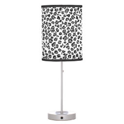 White leopard table lamp | Zazzle