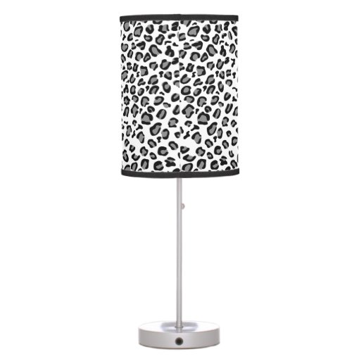 White leopard table lamp | Zazzle