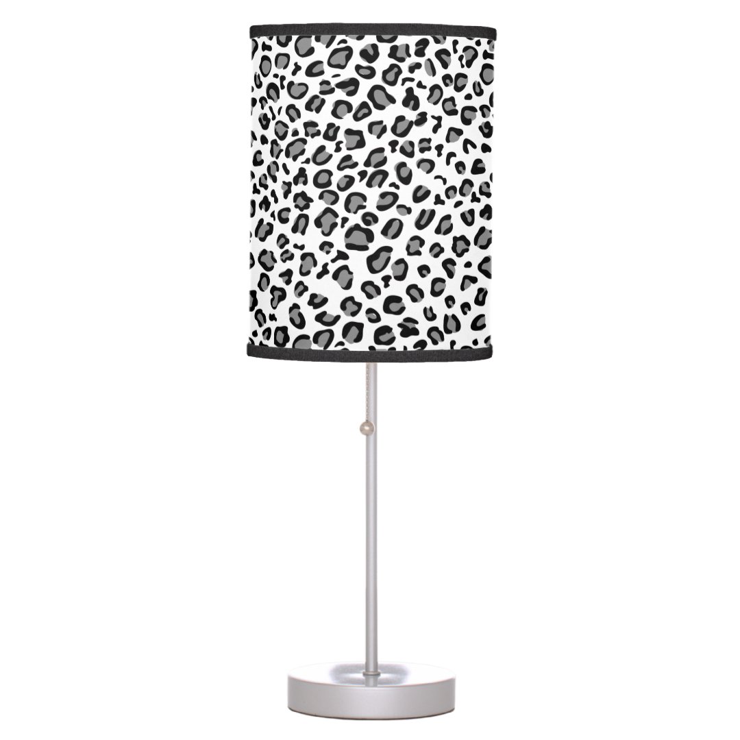 White leopard table lamp | Zazzle