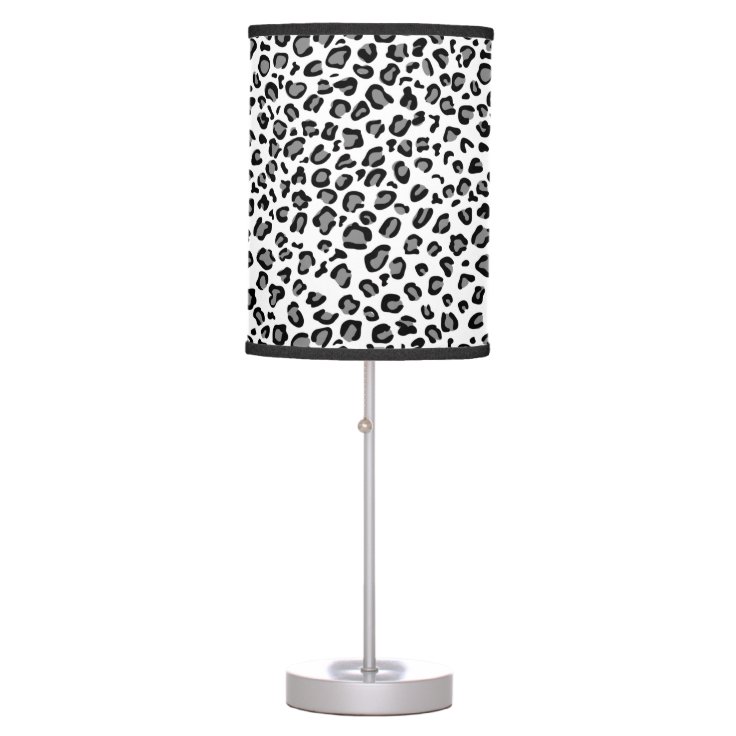 White leopard table lamp | Zazzle