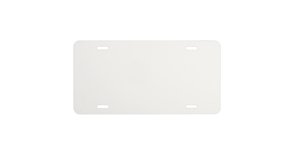"White” License Plate | Zazzle