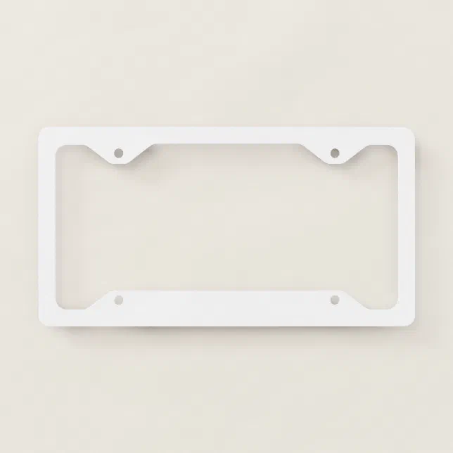 White License Plate Frame | Zazzle