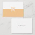 White & Light Orange Modern Danish Thank You Note Card | Zazzle