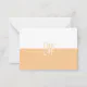 White & Light Orange Modern Danish Thank You Note Card | Zazzle