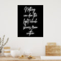 White light typography motivational Quote poster | Zazzle