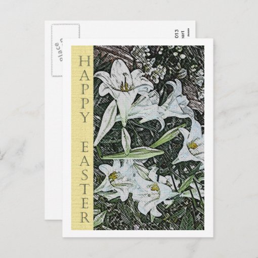 White Lilies Easter Postcard | Zazzle