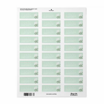 White Lilies & Mild Mint Return Label | Zazzle