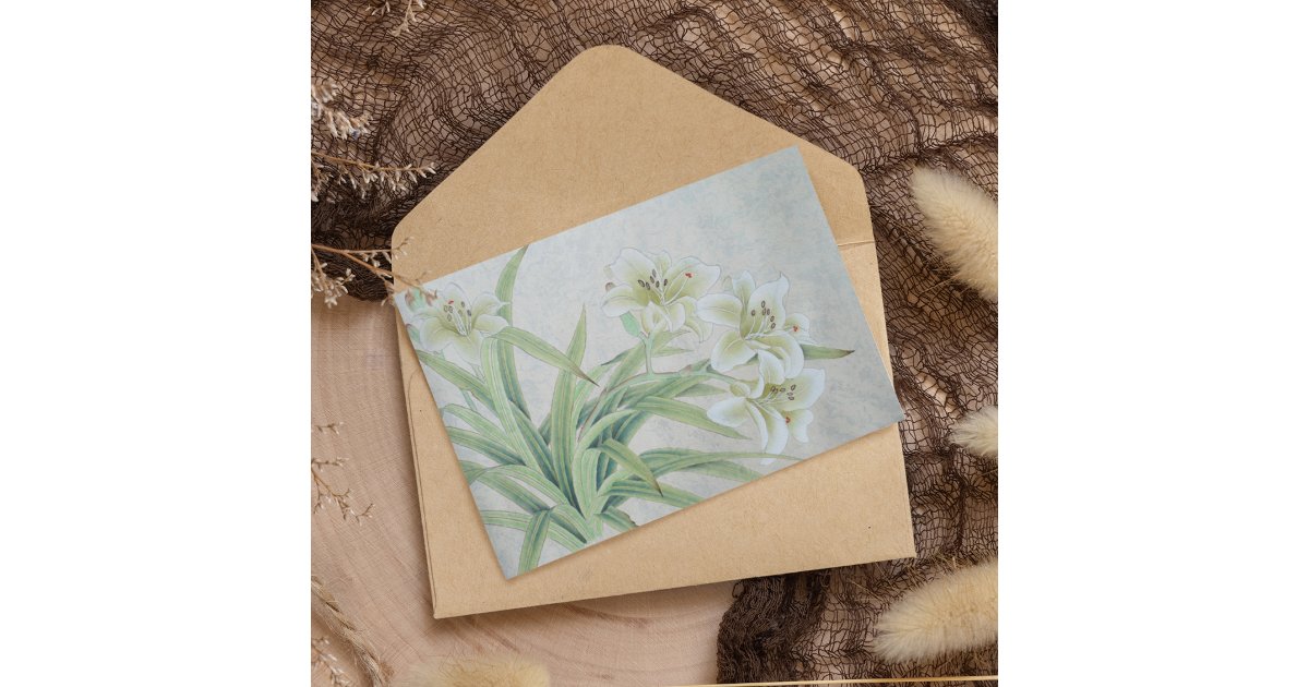 White Lily Stationery | Zazzle