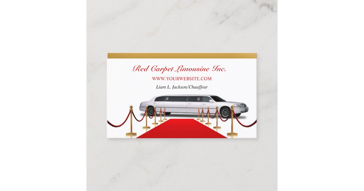 White Limousine Business Card | Zazzle