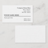 White Linen Business Card | Zazzle