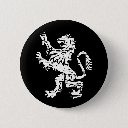 White Lion Rampant - Button | Zazzle.com
