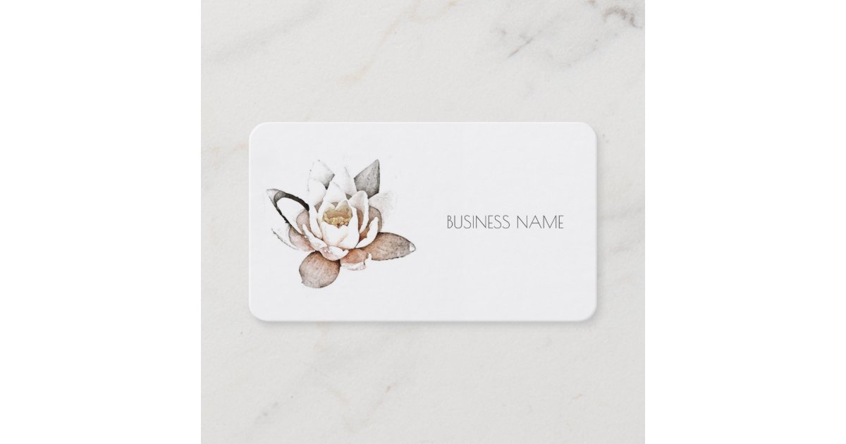 "WHITE LOTUS" BUSINESS CARD | Zazzle
