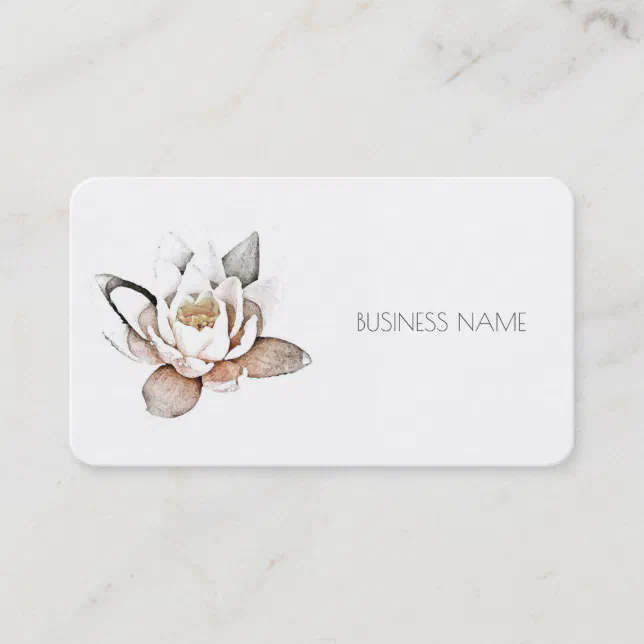 "WHITE LOTUS" BUSINESS CARD | Zazzle