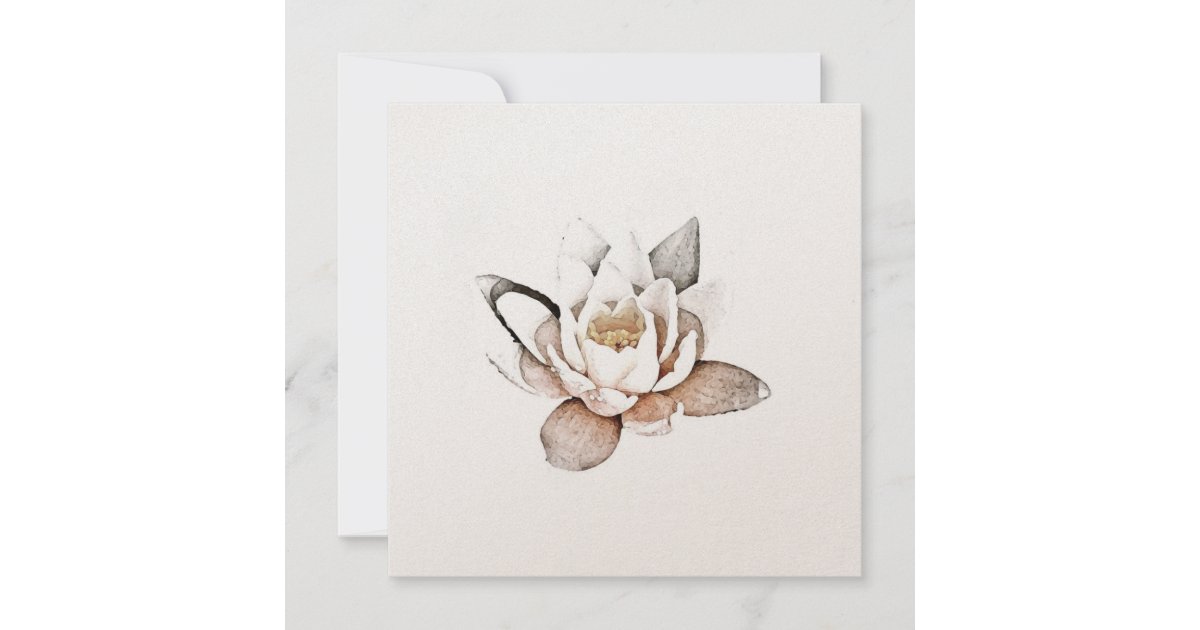 WHITE LOTUS CARD | Zazzle