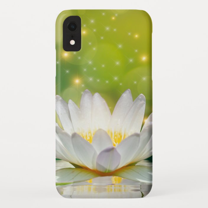 White Lotus Flower Landscape, Zen Case-Mate iPhone Case | Zazzle.com