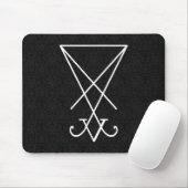White Lucifer Alchemy Sigil Gothic Art Mouse Pad | Zazzle