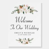 white magnolias welcome wedding sign | Zazzle