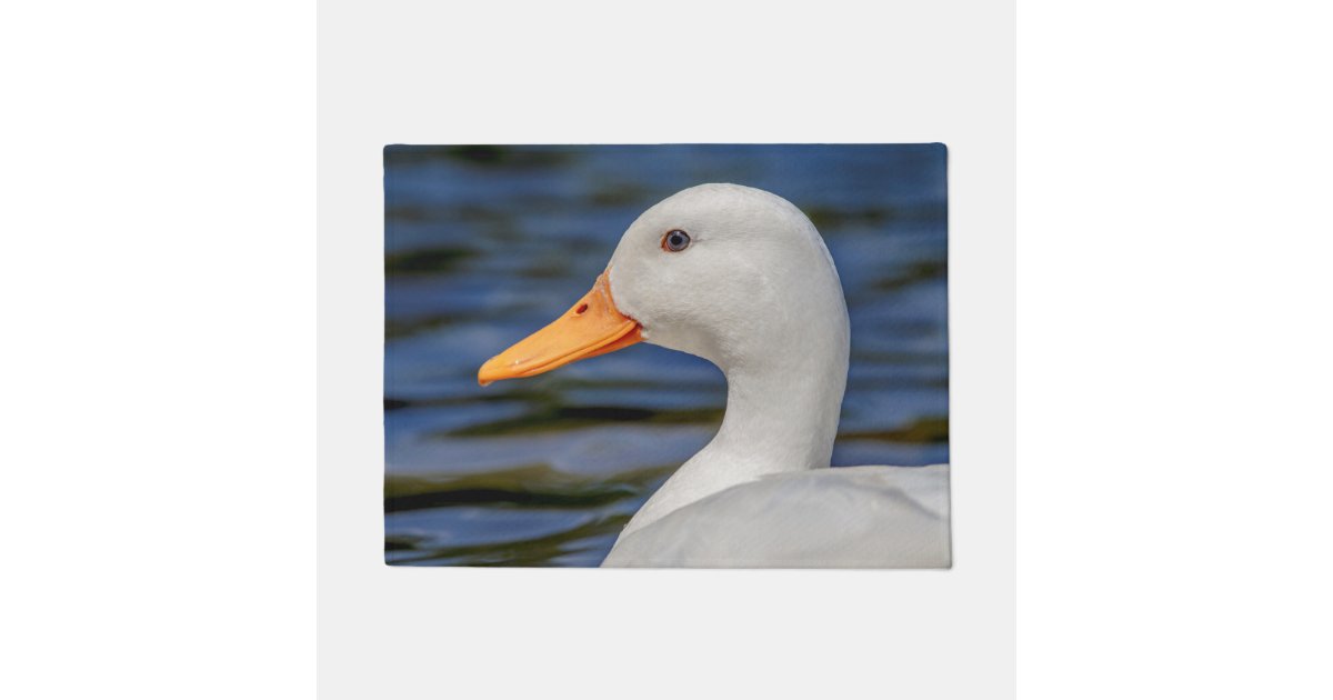 White Mallard Duck Doormat | Zazzle