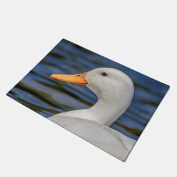 White Mallard Duck Doormat | Zazzle