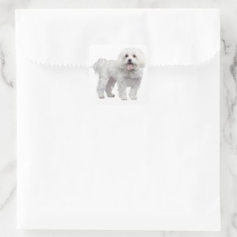White Maltese Puppy Dog Love Sticker / Label | Zazzle