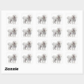 White Maltese Puppy Dog Love Sticker / Label | Zazzle