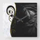 White Marble, Black, Gold Filigree Graphic Square Wall Clock | Zazzle