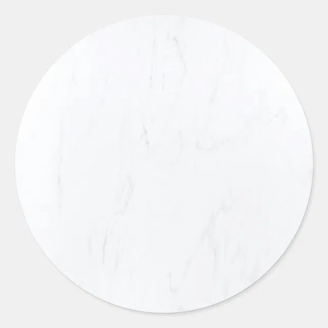 White Marble Blank Template Modern Elegant Classic Round Sticker | Zazzle